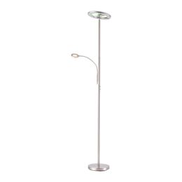 JUST LIGHT Stehlampe "Ls-ROCCO", silber (edelstahlfarben), 2, H: 195cm, 1 Stk., Leuchten, RGB+tunable white, Infrarot inkl., Fernbedienung, Smarthome f&auml;hig, Stehlampe
