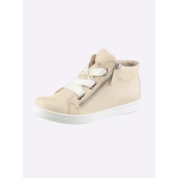 Schn&uuml;rschuh Andrea Conti, Damen, Gr. 35, creme, Glattleder, Leder, Rindsleder, Schuhe Schn&uuml;rschuh