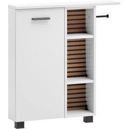 Seitenschrank Welltime "Katta, Breite 70 cm", wei&szlig; (mattwei&szlig;, akustikprint), B:70,7cm H:76,8cm T:17cm, FSC-zertifizierter Holzwerkstoff, Schr&auml;nke, Seitenschrank, Regal links oder rechts montierbar