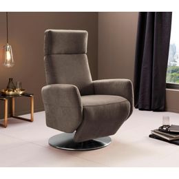Sit & More TV-Sessel SIT & MORE "Kobra", braun (cappuccino), B:71cm H:110cm T:82cm, Struktur impr&auml;gniert (100% Polyester);Luxus-Microfaser ALTARA NUBUCK (100% Polyester);Struktur (52% Polyester, 35% Polyacryl, 13% Baumwolle);Luxus-Microfaser weich (90% Polyester, 10% Polyamid);Luxus-Microfaser Lederoptik (100% Polyester), Sessel, TV-Sessel, manuelle Relaxfunktion