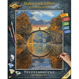 Malen nach Zahlen Schipper "Meisterklasse Premium - Teufelsbr&uuml;cke am Rakotzsee", bunt, Malvorlagen, KinderB:40cm H:50cm, Malen nach Zahlen, Made in Germany, B:40cm H:50cm