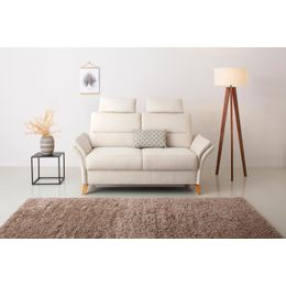 2-Sitzer Home Affaire "Westerland", beige (creme), B:166cm H:90cm T:89cm, 100% Polyester, Sofas, 2-Sitzer, Federkern-Polsterung. wahlweise mit Armlehnfunktion