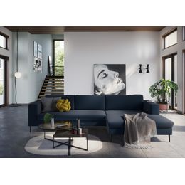 Ecksofa DOMO collection "Modica, zeitlos und elegant, L-Form", blau, B:329cm H:81cm T:173cm, Sofas, Ecksofa, moderne Optik mit extrabreiter Recamiere, auch in Cord