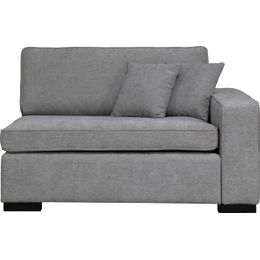 Sofaelement Home Affaire "Skara XXL", grau (hellgrau), B:140cm H:86cm T:130cm, 100% Polyester, Polsterelemente, Sofaelement, Modul XXL - zum eigenen Zusammenstellen, Armlehne links/rechts w&auml;hlbar