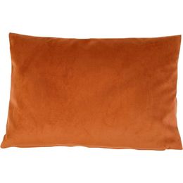 G&ouml;zze Dekokissen G&Ouml;ZZE "Duval", orange (terra, unifarben), B:60cm L:40cm, Polyester, Dekokissen_Sitzkissen_Kissenh&uuml;llen, Dekokissen, mit Rei&szlig;verschluss, Kissenh&uuml;le ohne F&uuml;llung, 2 St&uuml;ck