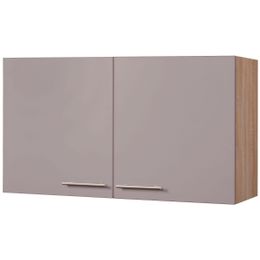 Wiho-K&uuml;chen H&auml;ngeschrank WIHO K&Uuml;CHEN "Montana", braun (front: tr&uuml;ffel, korpus: sonoma eiche), B:100cm H:56,5cm T:35cm, Schr&auml;nke, H&auml;ngeschrank, 100 cm breit