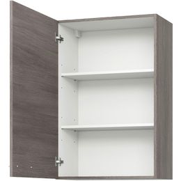 H&auml;ngeschrank KOCHSTATION "KS-Trea O60-90", grau (eichefarben grau), B:60cm H:90cm T:35cm, Schr&auml;nke, H&auml;ngeschrank, inklusive zwei Einlegeb&ouml;den, Breite 60 cm, H&ouml;he 90 cm