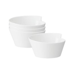 Villeroy & Boch Schale VILLEROY & BOCH "Bols NewWave 380 ml 4er Set wei&szlig;", wei&szlig;, Sch&uuml;sseln, Schale