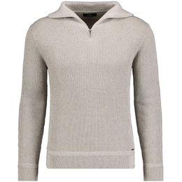 Rundhalspullover Ragman, Herren, Gr. 48, grau (taupe, 850), Strick, 95% Baumwolle 5% Kaschmir, Pullover Rundhalspullover