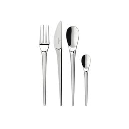 Villeroy & Boch Besteck-Set VILLEROY & BOCH "Tafelbesteck NewMoon 24er Set silber", silber, 24 tlg., Essbesteck-Sets, Besteck-Set