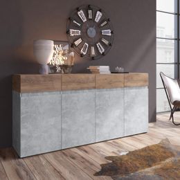 Sideboard Home Affaire "Rimini", braun (atelier hell, kastanie breslau), B:179,8cm H:85,7cm T:40cm, Holzwerkstoff, Sideboards, Sideboard, Breite 180 cm