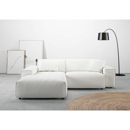 Ecksofa Home Affaire "Glimminge L-Form auch in Breitcord, Feincord + Easy care-Bezug", wei&szlig;, B:234cm H:71cm T:191cm, 100% Polyester, Sofas, Ecksofa, Breite 234, Zierkissen