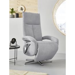 Sit & More TV-Sessel SIT & MORE "Tycoon mit Kopfteilverstellung und 360 Drehfunktion", silber, B:74cm H:112cm T:82cm, 90%Polyester, 10%Polyamid, Sessel, TV-Sessel, wahlweise manuell oder elektrischer Funktion, auch mit Akku (kabellos)
