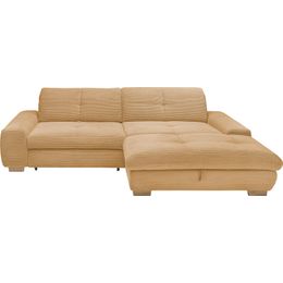 Ecksofa "SO 1200 inkl. Sitztiefen- & R&uuml;ckenverstellung f&uuml;r hohen Sitzkomfort", gelb (honey gelb gct 95), B:276cm H:89cm T:198cm, 100% Polyester, SET ONE BY Musterring, Sofas, Ecksofa, wahlweise mit Bettfunktion und Stauraum, L-Form, auch in Cord Bezug