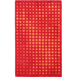 Badematte Egeria "DOT" Gr. 3, rot (rot, orange), H:10mm, Baumwolle, Badematten, Badematte