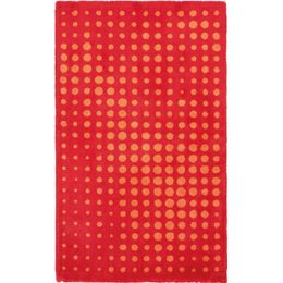 Badematte Egeria "DOT" Gr. 4, rot (rot, orange), H:10mm, Baumwolle, Badematten, Badematte