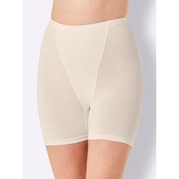 w&auml;schepur Lange Unterhose W&Auml;SCHEPUR, Damen, Gr. 50, 2 Stk., elfenbein, 95% Baumwolle, 5% Elasthan, Satin:10% Elasthan, 90% Polyester, Unterhosen Lange Unterhose