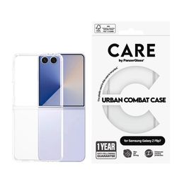 CARE BY PANZERGLASS Handyh&uuml;lle "Urban Combat Case f&uuml;r Samsung Galaxy Z Flip7", transparent, Samsung Galaxy Z Flip7, H&uuml;llen, Backcover, Schutzh&uuml;lle, Handyschutzh&uuml;lle, Case, Schutzcase, sto&szlig;fest, Handyh&uuml;lle