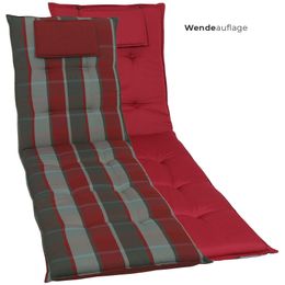 Liegenauflage GO-DE "Rollliegenauflage", rot, B:190cm H:9cm T:60cm, Bezug: 100% Polyester, Polsterauflagen, Liegenauflage