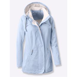 Langjacke Casual Looks, Damen, Gr. 18, hellblau, 100% Polyester, unifarben, Jacken Langjacke