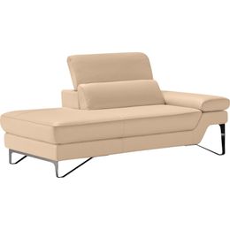 Ottomane Egoitaliano "Princess, elegantes Designsofa mit erstklassigem Sitzkomfort", beige (champagner), B:177cm H:95cm T:108cm, Leder &raquo;BULL&laquo; (echtes Rindsleder). Geschliffenes, pigmentiertes und behandeltes Rindsleder mit einer Dicke von 1, 3-1, 5 mm. Dieses Leder zeigt eine ziemlich weiche Hand mit einem halb undurchsichtigen Aussehen. Es handelt sich um ein gesch&uuml;tztes Leder. Eine leichte Decks