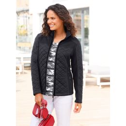 Fleecejacke Casual Looks, Damen, Gr. 48, schwarz, 100% Polyester, unifarben, Jacken Fleecejacke