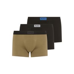 Trunk HUGO UNDERWEAR, Herren, Gr. XL (54), 3 Stk., open miscellaneous 970, Jersey, Obermaterial: 95% Baumwolle, 5% Elasthan, figurbetont, Unterhosen Trunk, mit kontrastfarbigem Bund