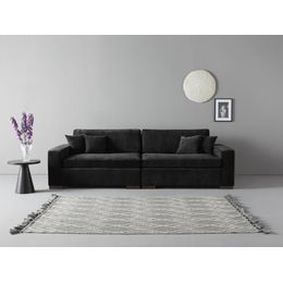 2-Sitzer Home Affaire "Skara XXL", grau (anthrazit), B:280cm H:86cm T:130cm, 100% Polyester, Sofas, 2-Sitzer, Lounge-Sofa XXL mit Federkern-Polsterung, in vielen Bezugsvarianten