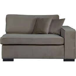 Sofaelement Home Affaire "Skara XXL", grau (taupe), B:140cm H:86cm T:130cm, 100% Polyester, Polsterelemente, Sofaelement, Modul XXL - zum eigenen Zusammenstellen, Armlehne links/rechts w&auml;hlbar