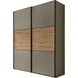 Schwebet&uuml;renschrank STAUD "Includo, Made in Germany", dekor salbei, artisan eiche, B:200cm H:222cm T:68cm, Holzwerkstoff, Schr&auml;nke, Schwebet&uuml;renschrank, Mit vier verschiedenen Ausstattungsvarianten