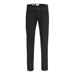 Jack & Jones 5-Pocket-Hose JACK & JONES "JPSTGLENN DYLAN ORIGINAL", Herren, Gr. 30, L&auml;nge 34, schwarz, Web, Obermaterial: 98% Baumwolle, 2% Elasthan, unifarben, slim fit kn&ouml;chellang, Hosen 5-Pocket-Hose