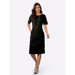 Etuikleid Inspirationen "Bengalin-Kleid", Damen, Gr. 38, Normalgr&ouml;&szlig;en, schwarz, 72% Viskose, 25% Polyamid, 3% Elasthan, unifarben, knielang, U-Boot-Ausschnitt, Kleider Etuikleid