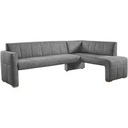 Essbank exxpo - SOFA FASHION, grau (mouse), B:245cm H:83cm T:159cm, Holzwerkstoff, Sitzb&auml;nke, Essbank, elegant und modern mit hohem Sitzkomfort