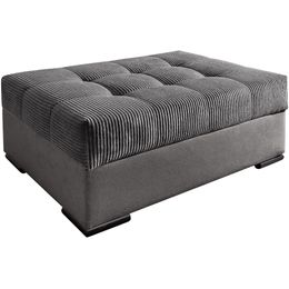 Hocker Collection AB "Josy, B: 98 cm", schiefer, anthrazit, B:98cm H:41cm T:68cm, 100%polyester, Hocker, Hocker, individuell zu kombinieren, Federkern