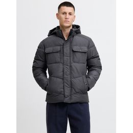 Jack & Jones Steppjacke JACK & JONES "JJMORGAN PUFFER JACKET", Herren, Gr. XL, grau (dunkelgrau melange), Web, Obermaterial: 100% Polyester, meliert, regular fit normal, Jacken Steppjacke