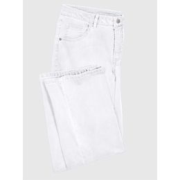 5-Pocket-Jeans Inspirationen, Damen, Gr. 40, Normalgr&ouml;&szlig;en, wei&szlig;, 98% Baumwolle, 2% Elasthan, unifarben, lang, Jeans 5-Pocket-Jeans