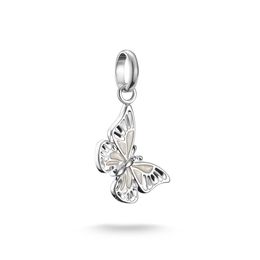 Charm Schmetterling Thomas Sabo "Charm Schmetterling-Design - Conne", bunt (silberfarben, wei&szlig;), Charms, Damen, Silber 925 (recycelt), Charm Schmetterling