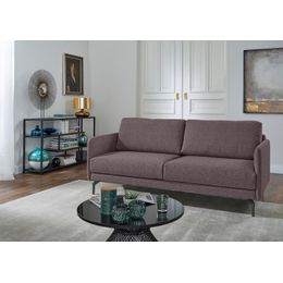 2-Sitzer "CR.450, Designsofa, Loungesofa", lila (purpurviolett, steingrau 044, 69), B:150cm H:85cm T:95cm, NaturLEDER OSKAR (echtes Rindsleder);Chenille COCO (72% Polyester 15% Baumwolle 13% Polyacryl), CREATION BY ROLF BENZ, Sofas, 2-Sitzer, Armlehne sehr schmal, Alugussf&uuml;&szlig;e in umbragrau, Breite 150 cm
