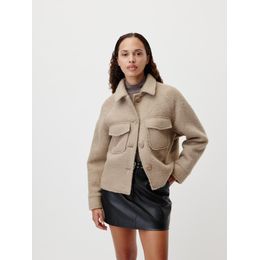 Pl&uuml;schjacke LEGER "Maura, LeGer by Lena Gercke", Damen, Gr. 38, beige, Obermaterial: 100% Polyester, normal, Jacken Pl&uuml;schjacke