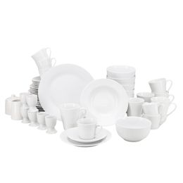 Geschirr-Set OTTO HOME "Babbette", wei&szlig;, 50 Stk., Porzellan, Geschirr-Sets, Geschirr-Set, Moderne Optik, Zeitloses Design, Beliebig kombinierbar