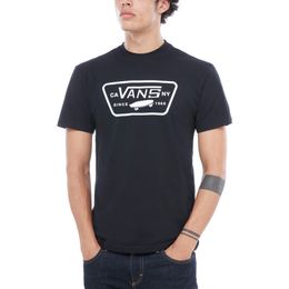 T-Shirt Vans "FULL PATCH", Herren, Gr. S, schwarz, Single Jersey, Obermaterial: 100% Baumwolle, Rundhals, Shirts T-Shirt