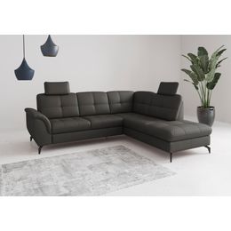 Sit & More Ecksofa SIT & MORE "Zora", anthrazit, T:212cm, Sofas, Ecksofa