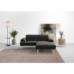 Ecksofa Home Affaire "Swift Scandic Design, komfortabler Federkern, Breite 192cm, L-Form", grau (anthrazit), B:192cm H:83cm T:176cm, 100% Polyester, Sofas, Ecksofa, Federkern-Polsterung, B/T/H: 192/83/176 cm