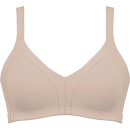 Minimizer-BH Naturana "Minimizer", Damen, Gr. 80, Cup B, beige (light beige), Obermaterial: 86% Polyamid, 14% Elasthan, unifarben, Basic, BHs Minimizer-BH, Shaping-Effekt, breite Tr&auml;ger, basic, ohne B&uuml;gel, bequem