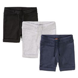 Sweatshorts STACCATO, Jungen, Gr. 74/80, Normalgr&ouml;&szlig;en, bunt, Oberstoff: 100% Baumwolle., meliert, unifarben, Basic, bequem, Hosen Sweatshorts, 3er-Pack