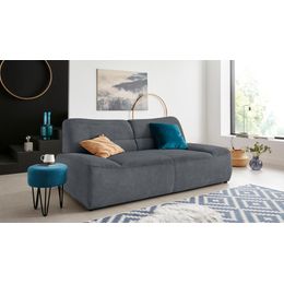 2-Sitzer DOMO collection "Cesena modernes Sofa mit flachen Armlehnen, komfortabel", grau (steel), B:200cm H:81cm T:109cm, Sofas, 2-Sitzer, fester Sitzkomfort, frei im Raum stellbar