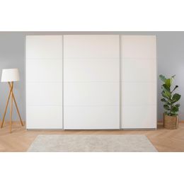 Schwebet&uuml;renschrank Rauch "Kleiderschrank Schrank Garderobe KOLUNA mit Dekor-Front", wei&szlig; (alpinwei&szlig;), B:315cm H:229cm T:62cm, Holzwerkstoff, Schr&auml;nke, Schwebet&uuml;renschrank, inkl. 2 Innenschubladen sowie extra Einlegeb&ouml;den MADE IN GERMANY