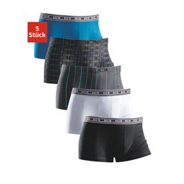 H.I.S. Boxer H.I.S "Boxershorts f&uuml;r Herren", Herren, Gr. L, 5 Stk., blau, Jersey, Obermaterial: 95% Baumwolle, 5% Elasthan, gestreift, kariert, unifarben, Unterhosen Boxer, aus Baumwoll-Stretch, Topseller