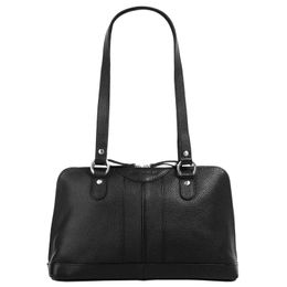 Umh&auml;ngetasche Betty Barclay, Damen, Gr. B/H/T: 36cm x 21cm x 10cm onesize, schwarz, Leder, Strukturmuster, Taschen Umh&auml;ngetasche, echt Leder