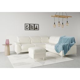 Sit & More Ecksofa SIT & MORE "Sinatra L-Form", beige (creme), B:251cm H:85cm T:231cm, 98% Polyester, 2% Polyamid, Sofas, Ecksofa, optional mit Kopfteilverstellung und Armteilfunktion